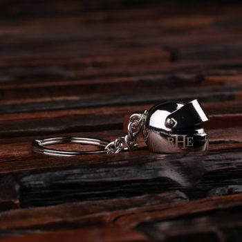 Custom Stainless-Steel Motorcycle Helmet Keychain & Box