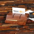 Corporate Branded Small Wooden Tablet & Note Card Stand - Teals Prairie ...