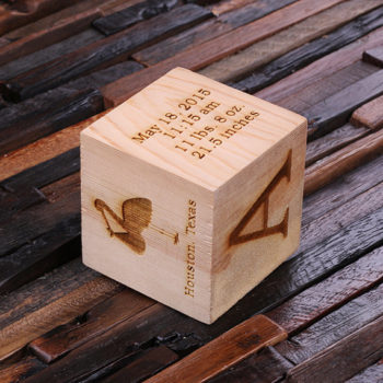 Personalized 3” Baby Block Cubes Decorative Newborn Gift - Teals ...