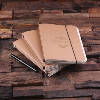 Personalized 64-Page Portfolio Unlined Journal with Dividers - Teals ...