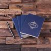 Personalized 80-Page Unlined Portfolio Journal in Blue - Teals Prairie ...