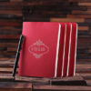 Personalized 80-Page Unlined Portfolio Journal in Red - Teals Prairie ...