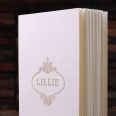 Personalized 80-Page Unlined Portfolio Journal in White - Teals Prairie ...