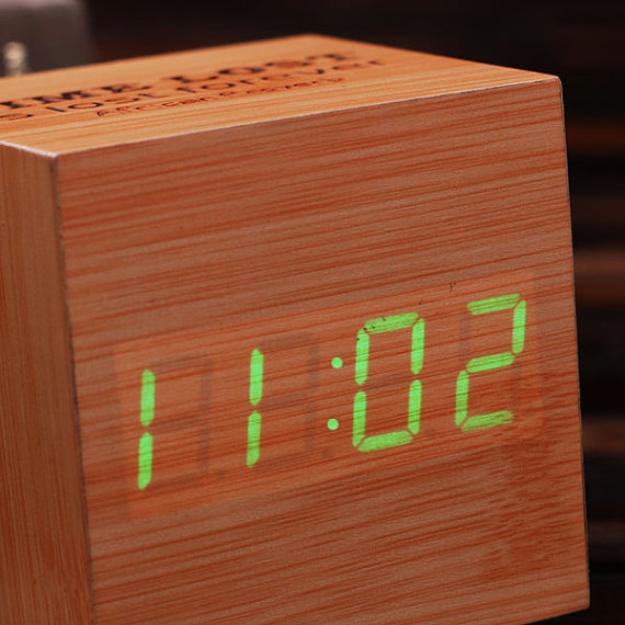 Personalized LED Digital Plug-in & Battery Powered Clock - Teals ...