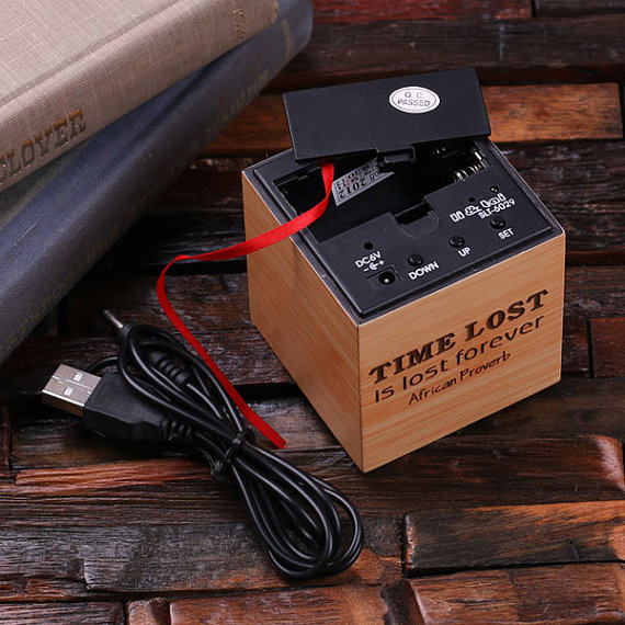 Personalized LED Digital Plug-in & Battery Powered Clock - Teals ...