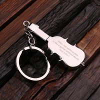 Personalized Polished Stainless-Steel Violin Keychain - Teals Prairie ...
