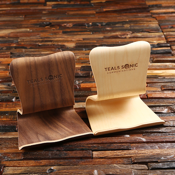 Personalized Wood Tablet Stand in Walnut or Birch Finish - Teals ...