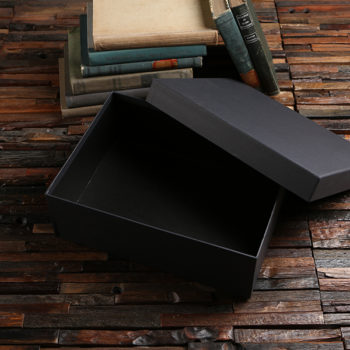 Personalized Custom Black Paper Box (13 x 9.7 x 4.5 in) - Teals Prairie ...