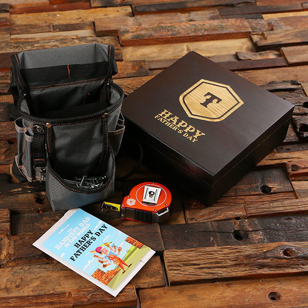 Personalized Tape Measure Gift Set with Tool Belt, Greeting Card, and ...
