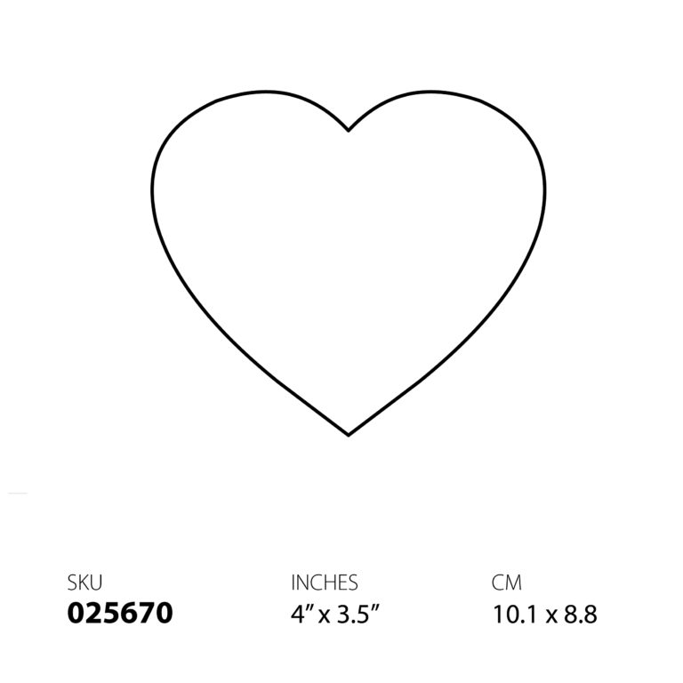 Custom Large Heart Shape Decal Sticker 4" x 3.5" - Teals Prairie & Co.®