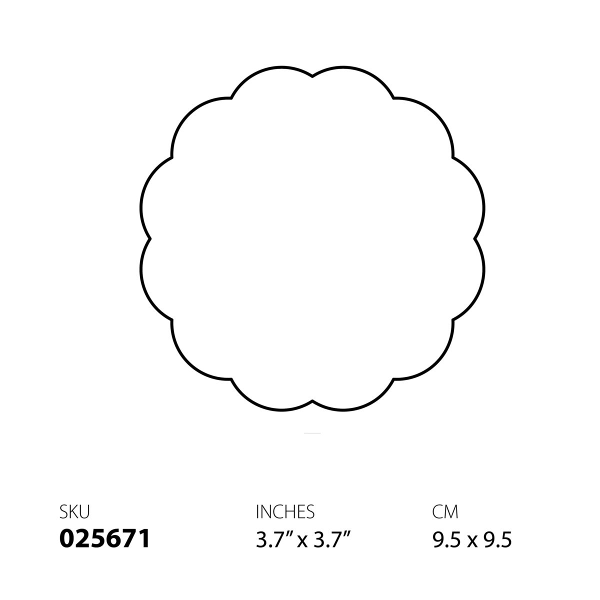 Custom Scallop Shape Decal Sticker 3.7" x 3.7" - Teals Prairie & Co.®