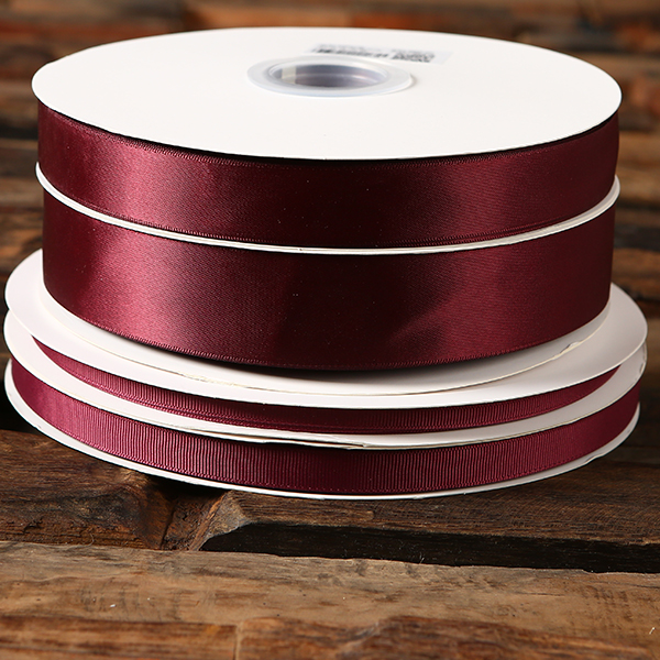 Ribbon #277 Burgundy - Double Faced Satin or Grosgrain In 9 Sizes and ...