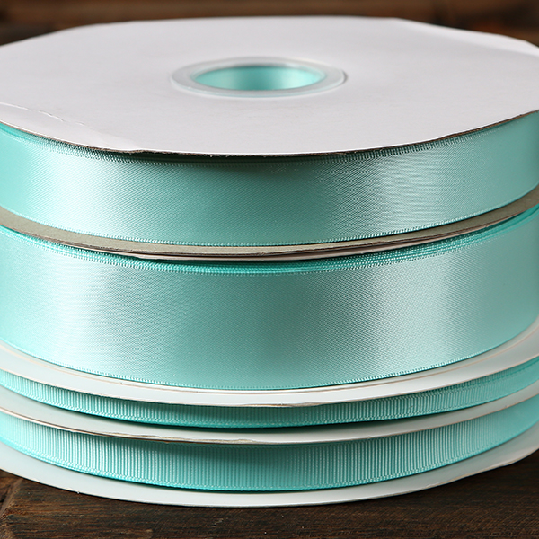 Ribbon #314 Aqua - Double Faced Satin or Grosgrain In 9 Sizes and 196 ...