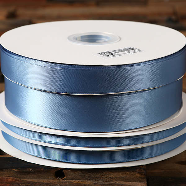 Ribbon #338 Antique Blue - Double Faced Satin or Grosgrain In 9 Sizes ...