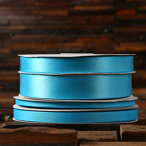 Turquoise Double Faced Satin or Grosgrain Ribbon