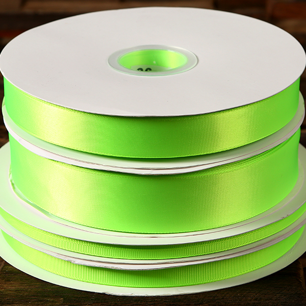 Ribbon #544 Key Lime - Double Faced Satin or Grosgrain In 9 Sizes and ...