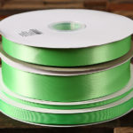 Green Flash Color Double Faced Satin or Grosgrain Ribbon