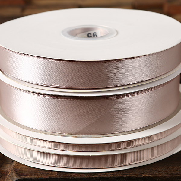 Ribbon #823 Taupe - Double Faced Satin or Grosgrain In 9 Sizes and 196 ...