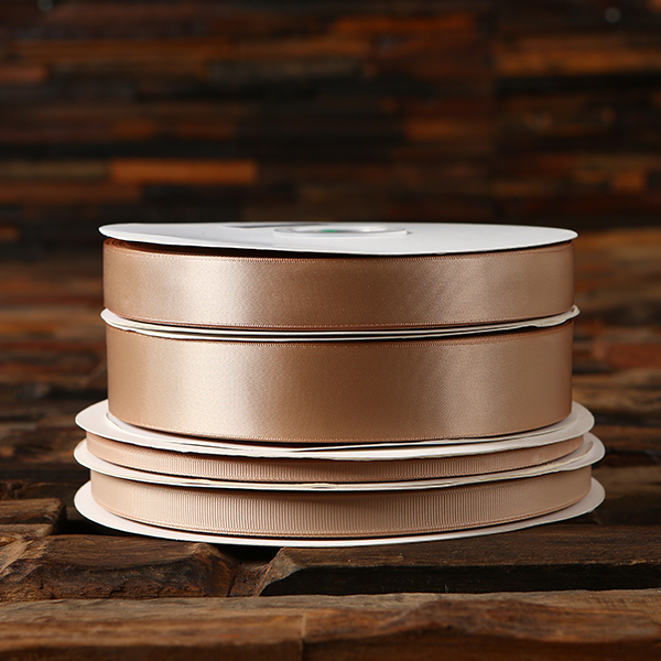 Tan Color Double Faced Satin or Grosgrain Ribbon