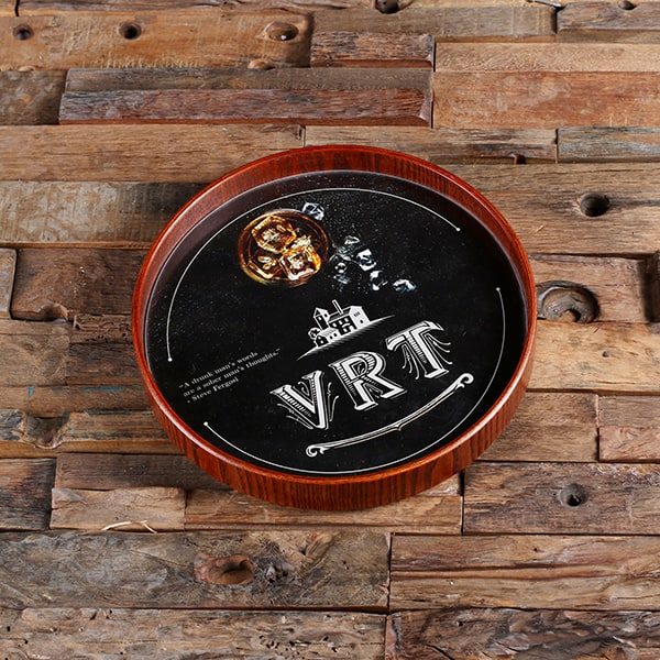 Personalized Natural Wood Event Serving Trays with Acrylic Insert ...