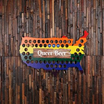 Wood Map & Beer Bottle Cap Display Board - Teals Prairie & Co.®