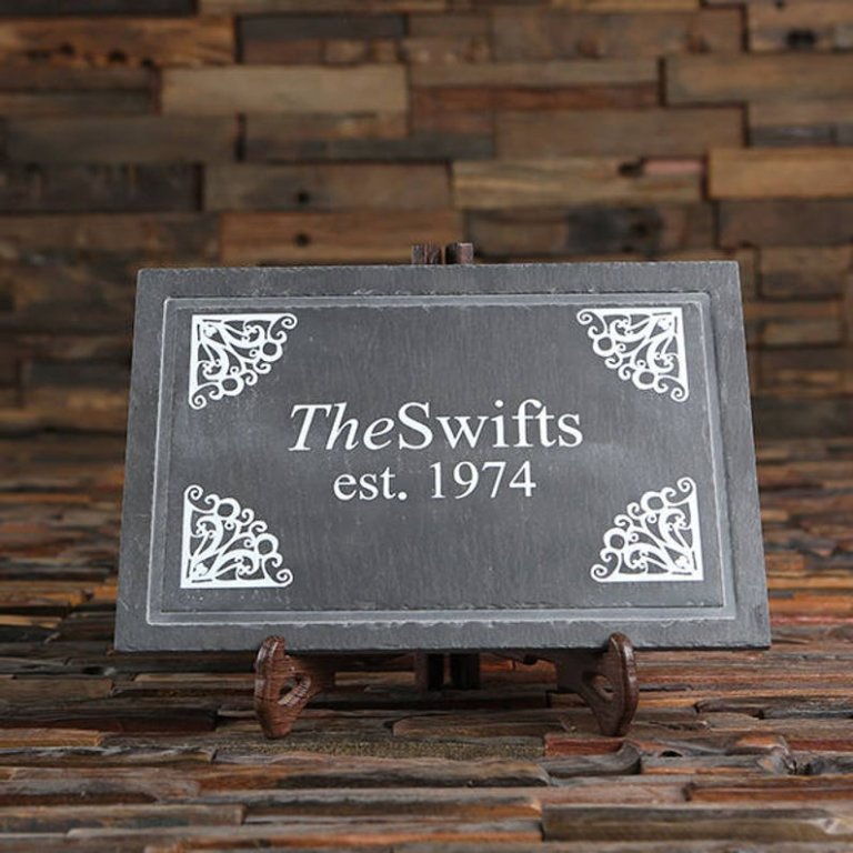 Large Rectangular Personalized Commemorative Slate Plaque Or Award ...